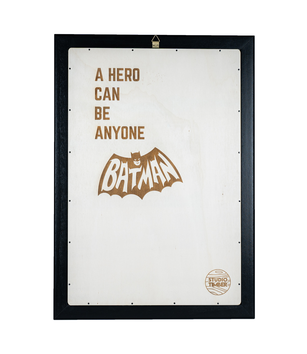 Laser Engraved Batman Comic Book Cover – Studio Timber